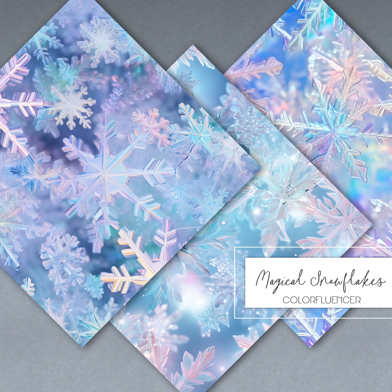 Snowflake Seamless Patterns | Magical Snowflakes | Digital Papers ...