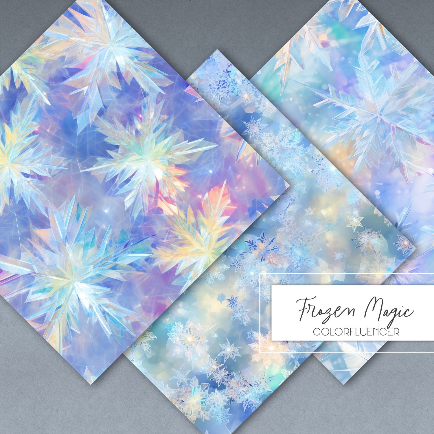 Snowflakes Seamless Pattern | Frozen Magic | Digital Papers ...