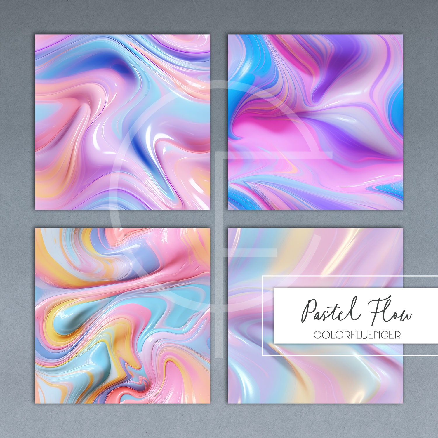 Liquid Paint Backgrounds | Pastel Flow | Digital Papers | Sublimation ...