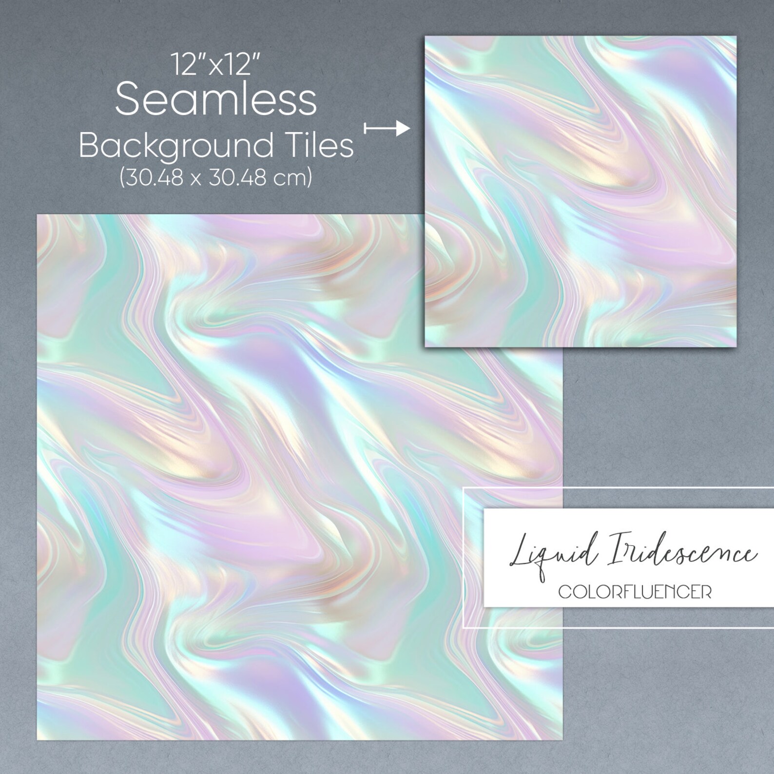 Iridescent Backgrounds | Liquid Iridescence | Digital Paper ...