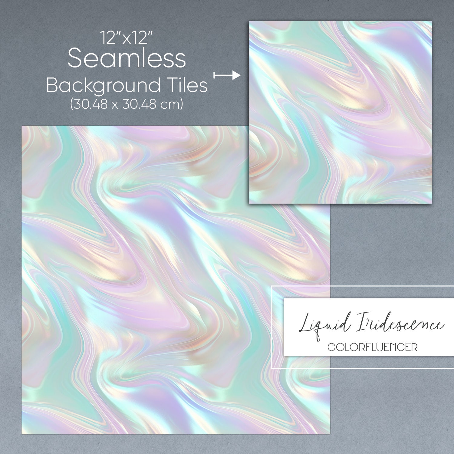 Iridescent Backgrounds | Liquid Iridescence | Digital Paper ...