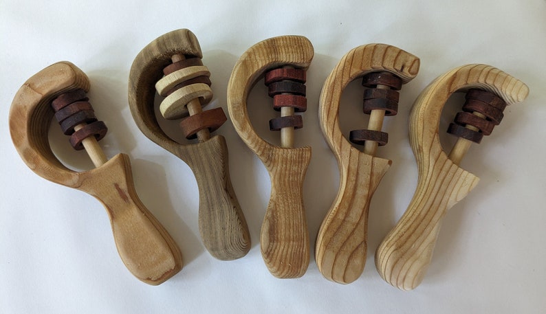 Heirloom Wooden Baby Rattle - Etsy