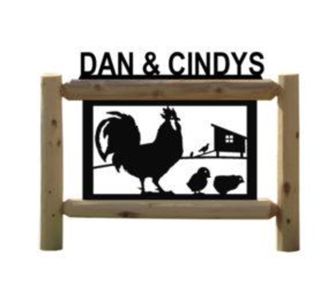 Personalized Farm Animals Cedar Log Outdoor Sign - Etsy