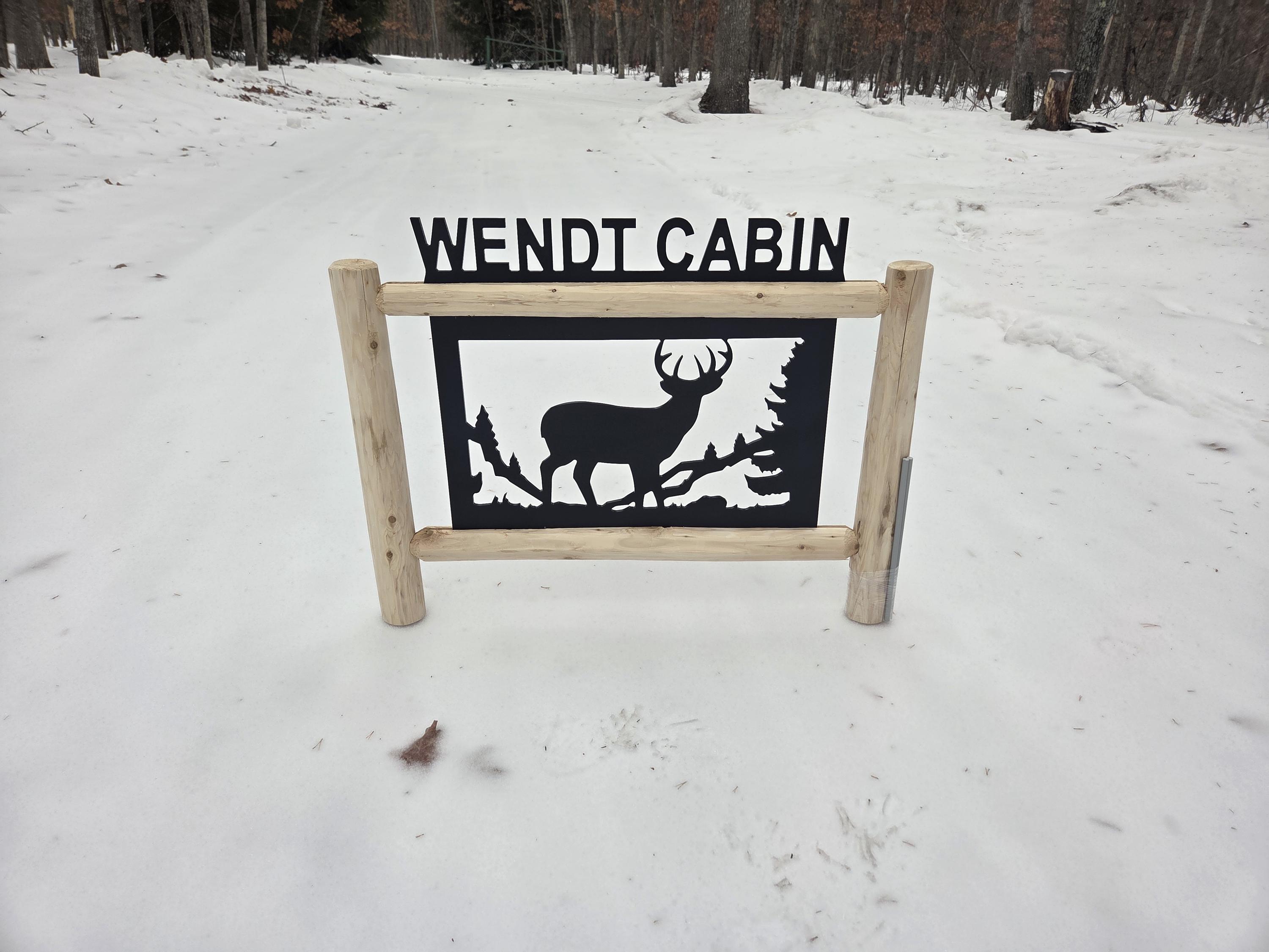 Personalized 3-foot Cedar Log Sign With Whitetail Deer Design – Custom ...
