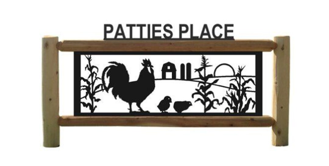 Personalized Farm Animals Cedar Log Outdoor Sign Decor - Etsy
