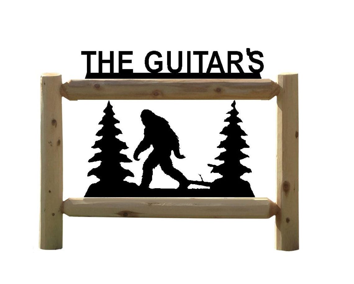 Personalized 3-foot Cedar Log Sign With Sasquatch Design – Custom Name ...