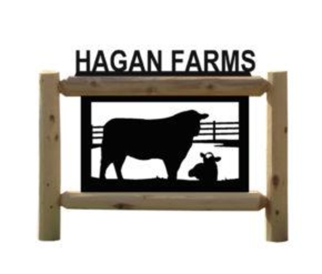 Personalized Farm Animals Cedar Log Outdoor Sign - Etsy
