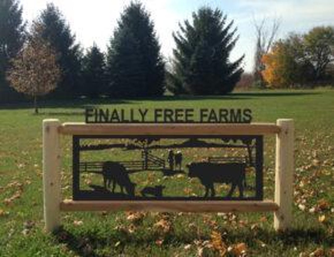 Personalized Farm Animals Cedar Log Outdoor Sign Decor - Etsy