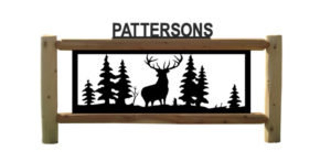 Personalized Elk Wildlife Cedar Log Sign Outdoor Decor - Etsy