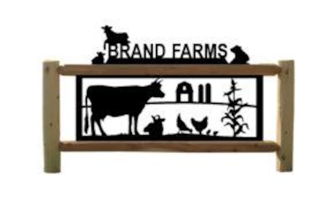 Personalized Farm Animals Cedar Log Outdoor Sign Decor - Etsy