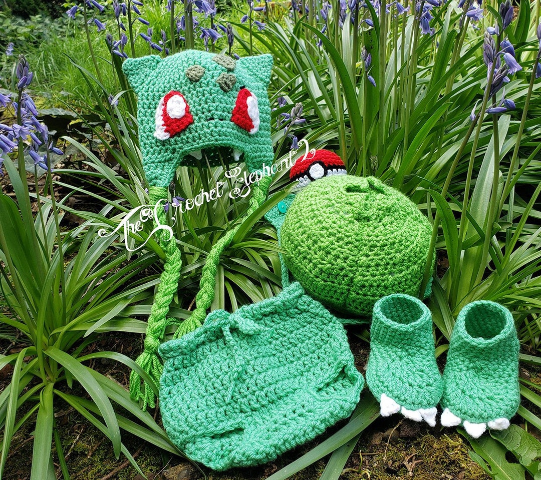 Bulbasaur Inspired, Pick Your Size, Grass Type Set, Full Set, Crochet ...