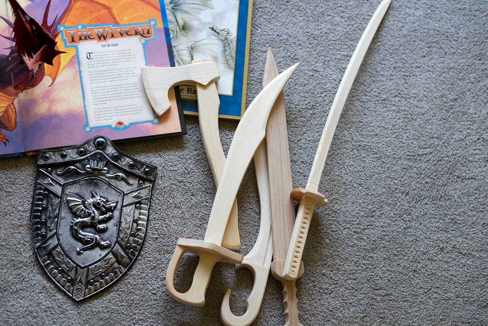 Wood Play Hand Axe / Costume Dress up Cosplay Prop / Fantasy Adventure ...