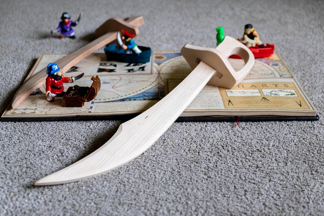 Wood Pirate Play Sword / Fantasy Adventure and Historical Blade - Etsy