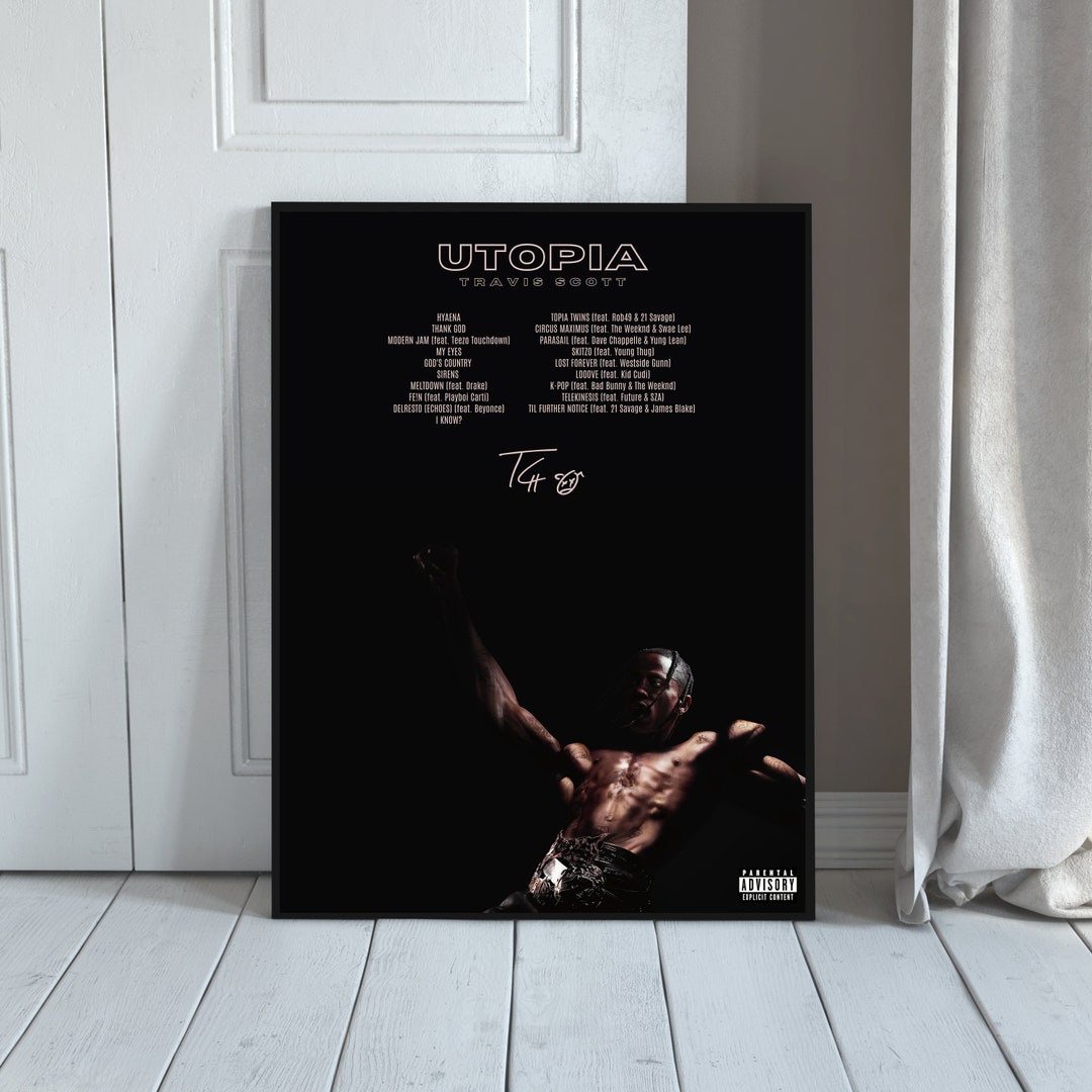Travis Scott Poster Travis Scott Utopia Travis Scott Print Utopia ...