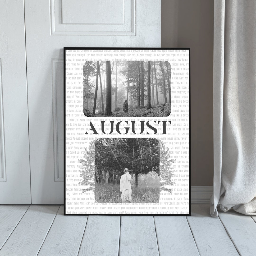 August Poster, Swiftie Poster, Tay August Poster, Swiftie Merch ...