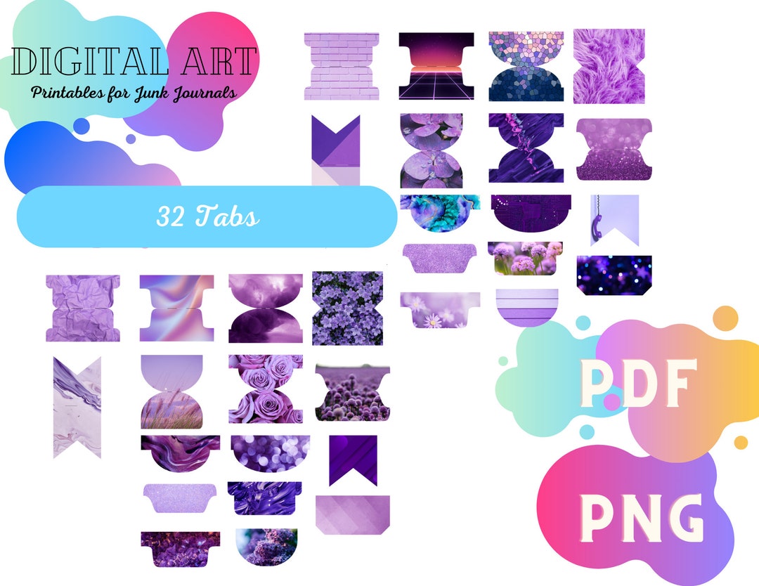 Colorful Journal Tabs: Printable Dividers for Easy Navigation - Etsy