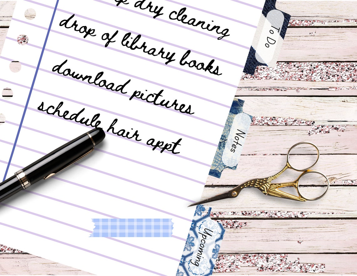 Navy Blue Printable Divider Journal Tabs - Etsy