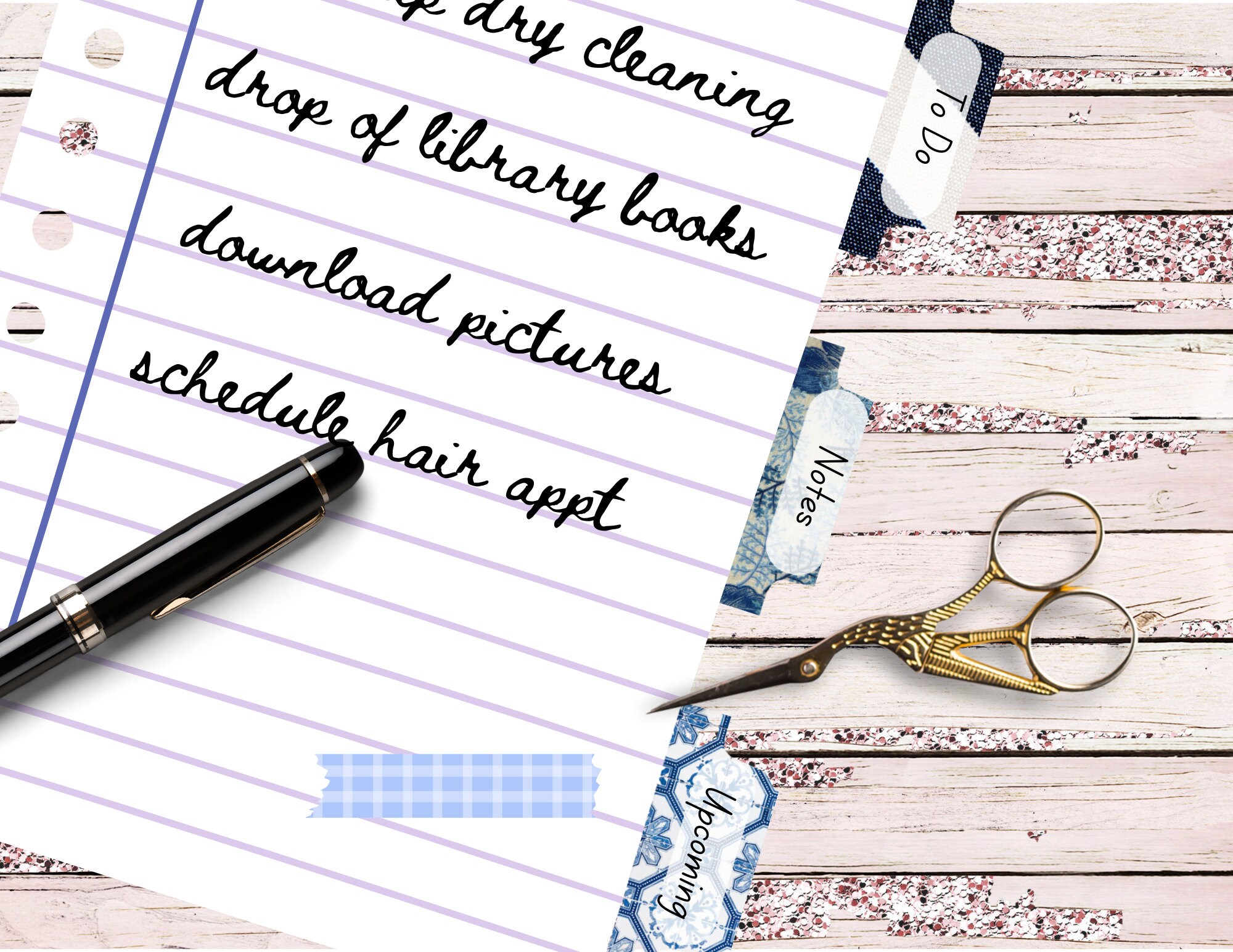 Navy Blue Printable Divider Journal Tabs - Etsy