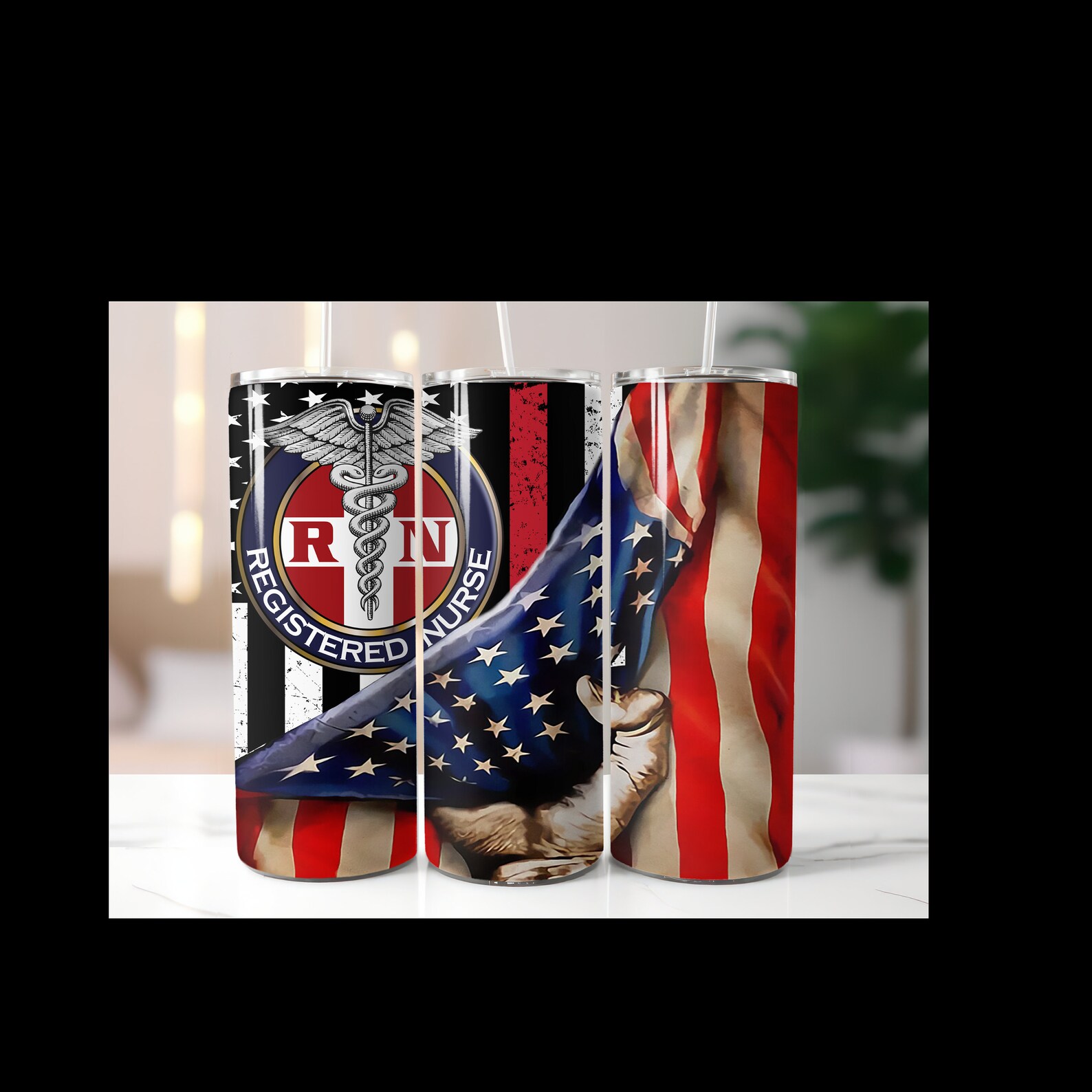 RN With American Flag (includes Straight and Tapered) - Etsy
