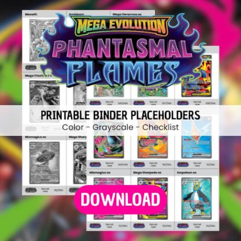 Phantasmal Flames Binder Etsy
