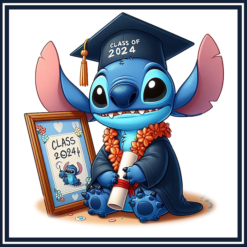 Stitch Graduation 2024 Clipart Images, Stitch PNG, Stitch Graduation ...