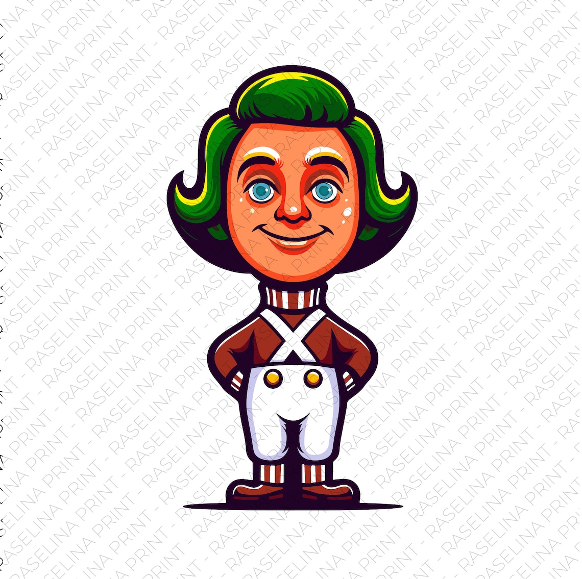 Oompa Loompa, Wonka Chocolate Clipart, SVG, PNG, Digital Product - Etsy