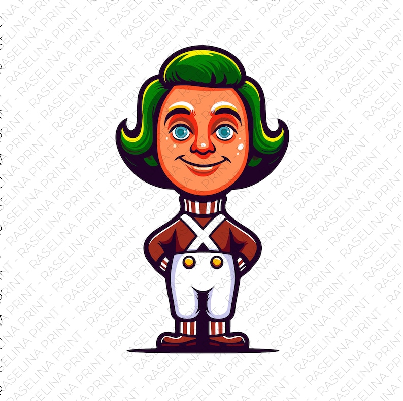 Oompa Loompa, Wonka Chocolate Clipart, SVG, PNG, Digital Product - Etsy