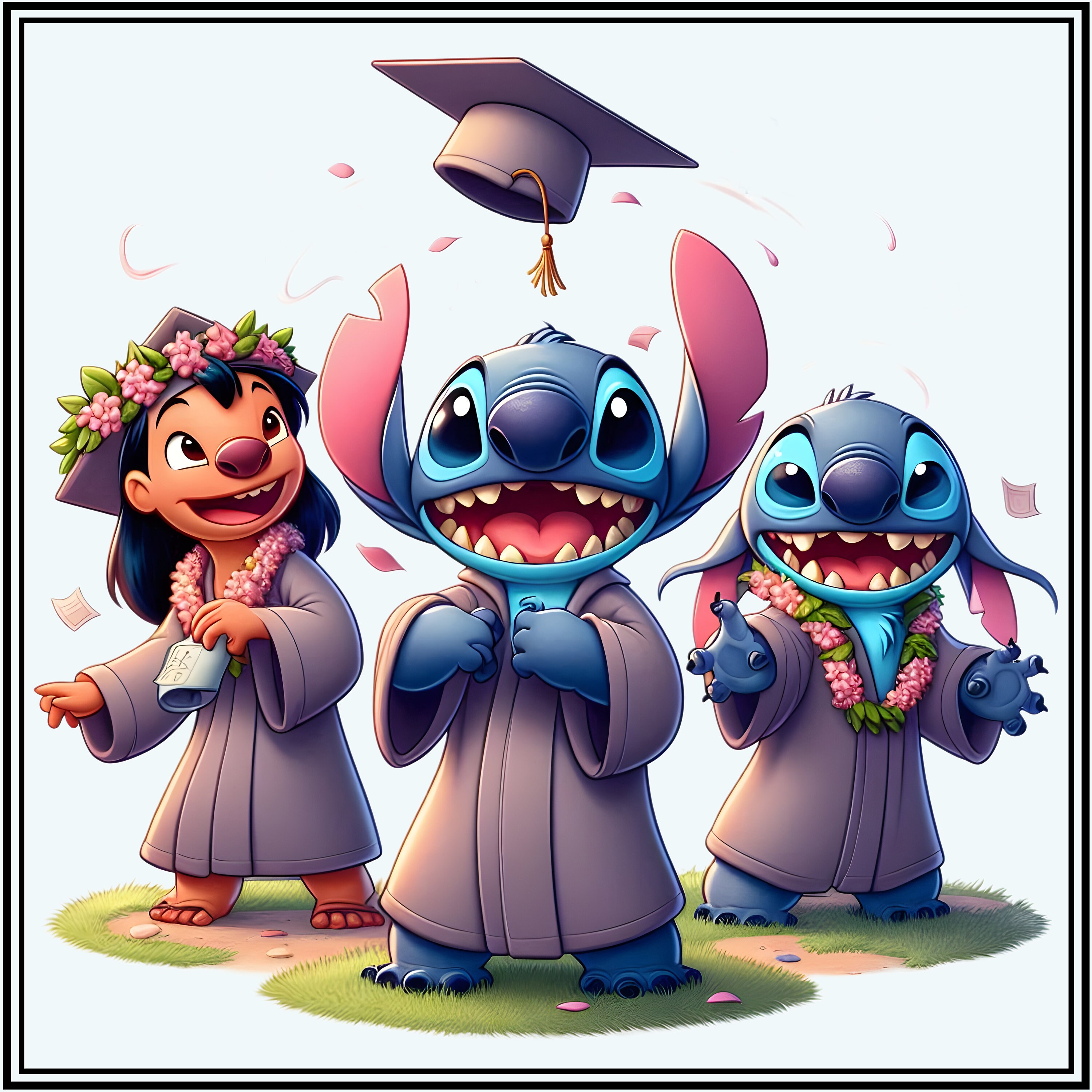 Stitch Graduation Cap Throwing 2024 Clipart, Stitch PNG, Stitch ...