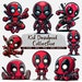 Deadpool Clipart, Kid Deadpool Bundle, Deadpool Boy Clipart, Svg, PNG ...