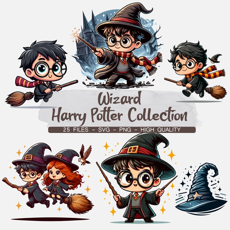 Wizard Clipart, Wizard School ,wizard's Hat, Wand and Flying Broom Png ...