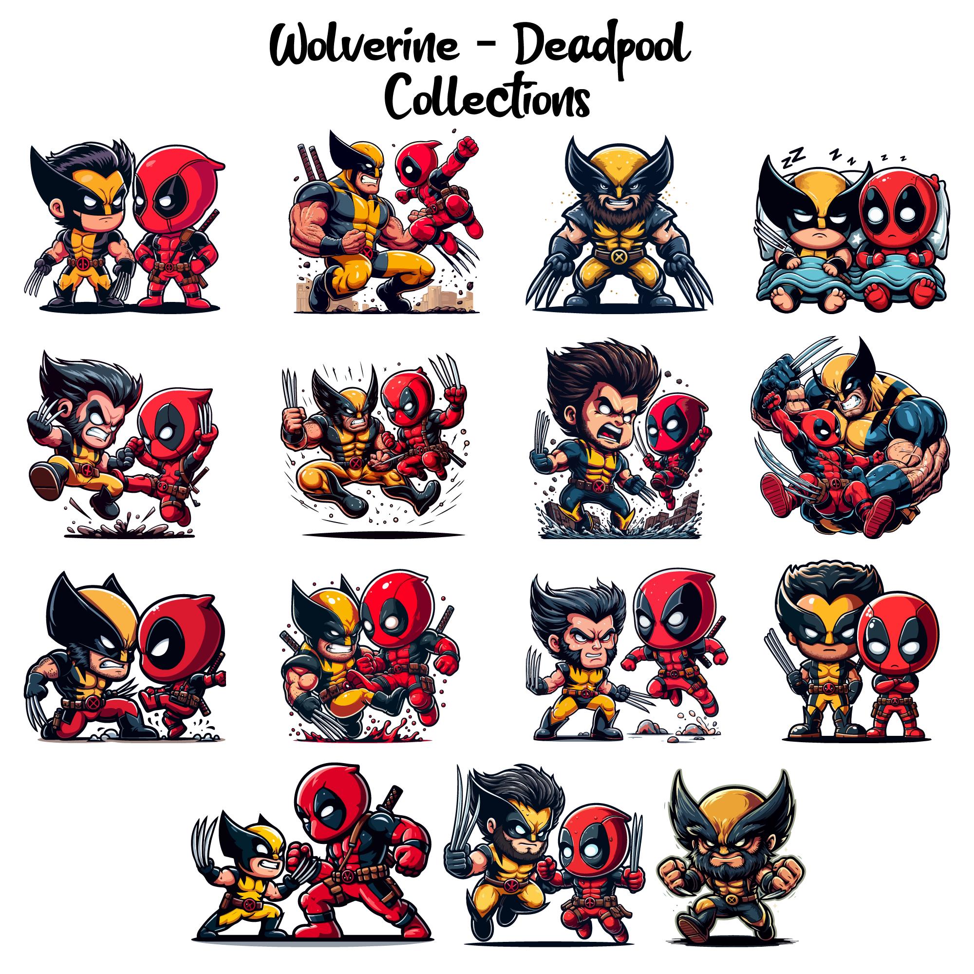 Wolverine and Deadpool Png Svg Bundle Set, Transparent Background - Etsy