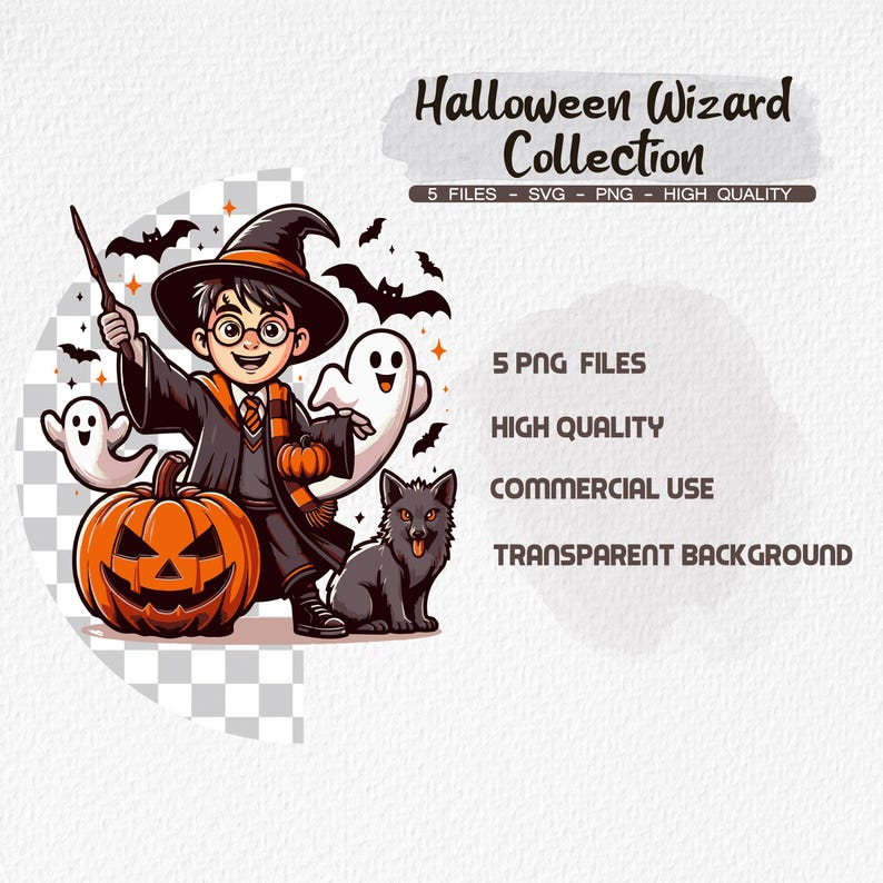 Hallowen Wizard Clipart, Ghost Wizard Png, Pumpkin Wizard, Wand and ...
