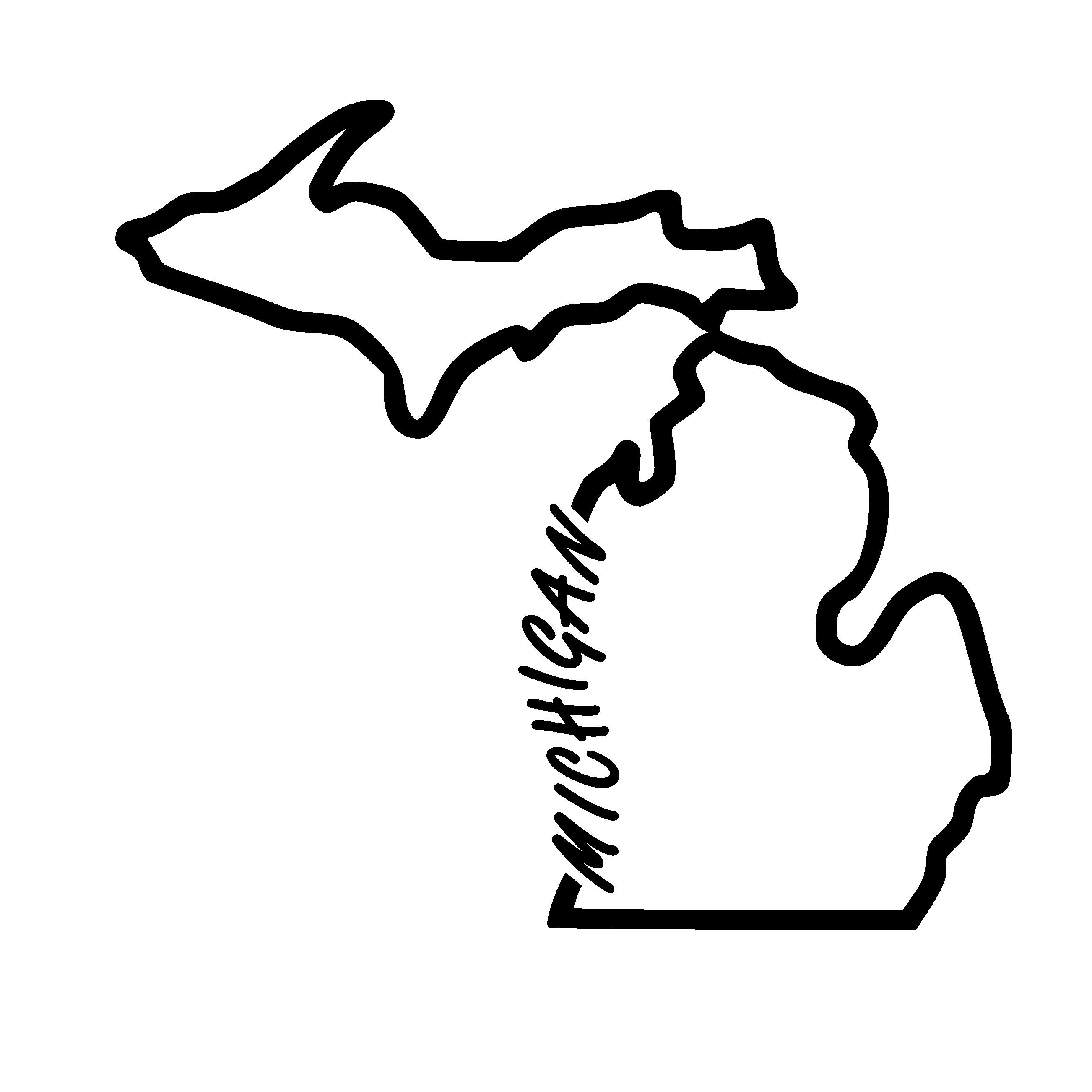 Michigan Outline Vinyl Decal - Etsy