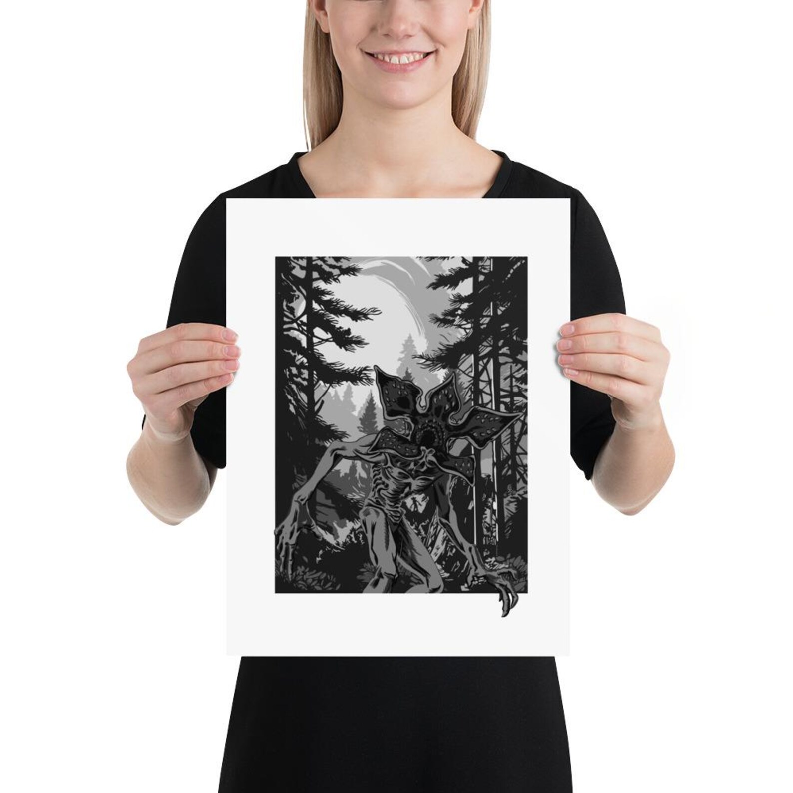 Hand-designed Demogorgon Poster | 10.3 Mil Japanese Paper | Multiple ...