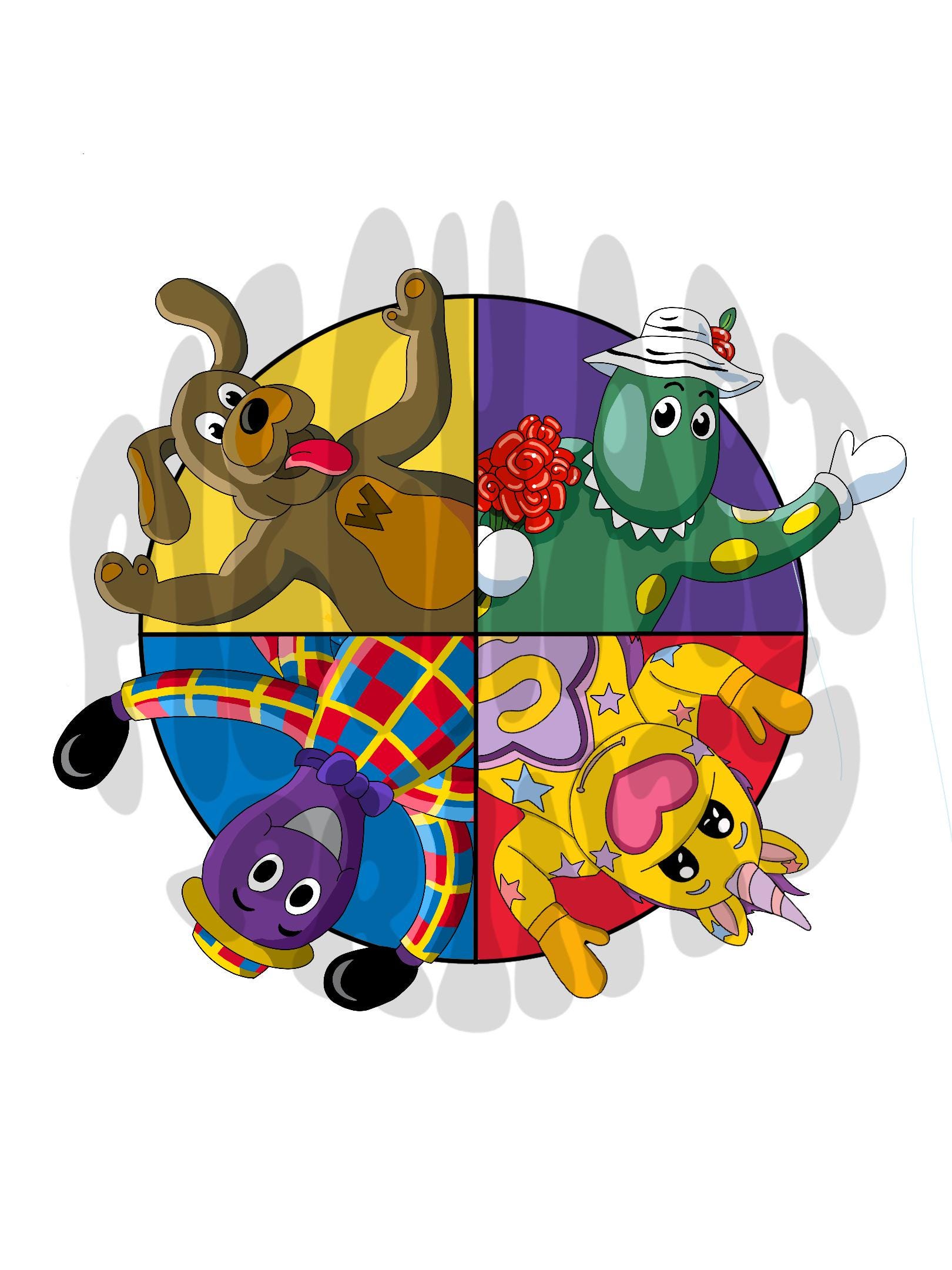 Wiggles Characters Digital Art - Etsy