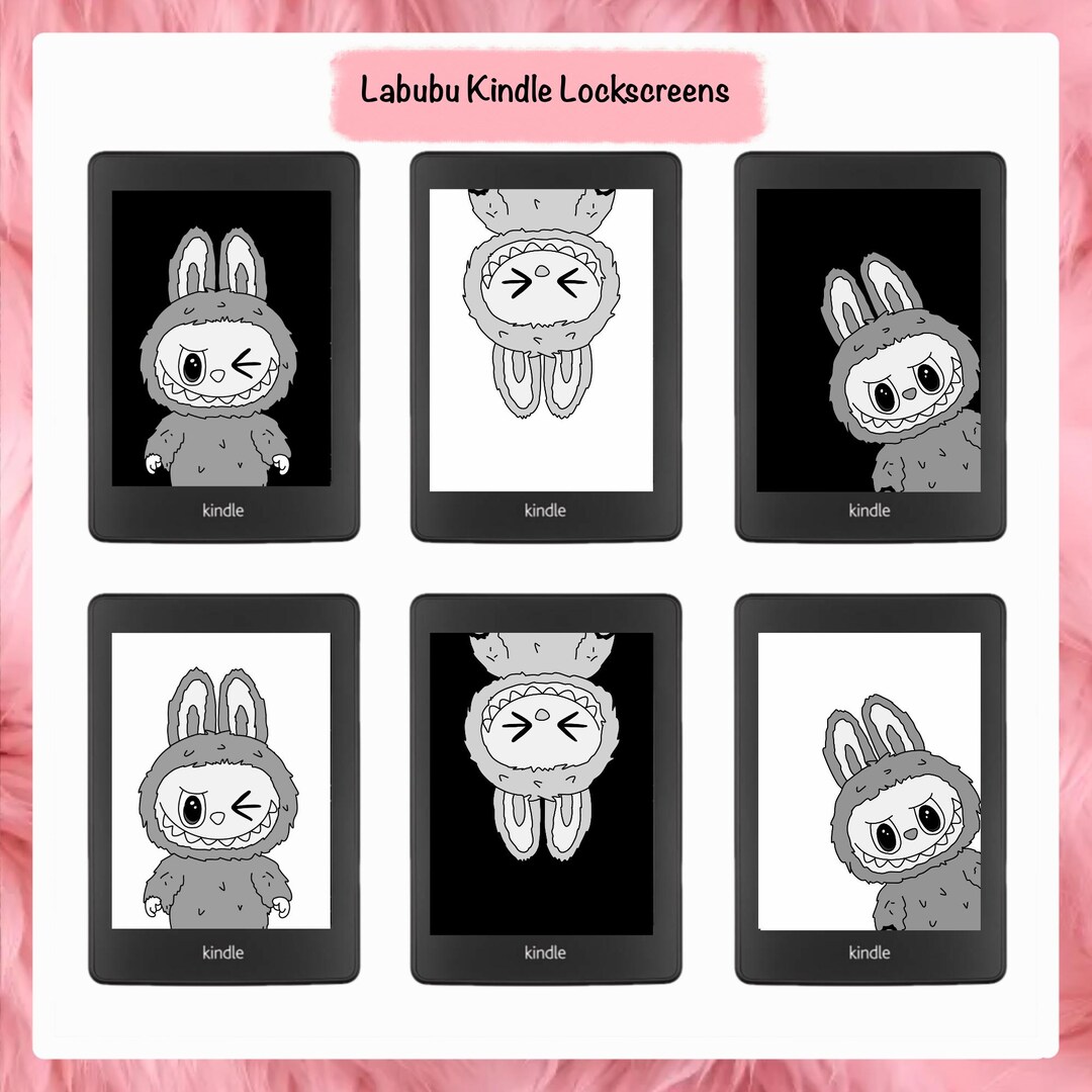 Labubu Amazon Kindle Lockscreens 6 Pack, Vibrant & Stylish Digital ...