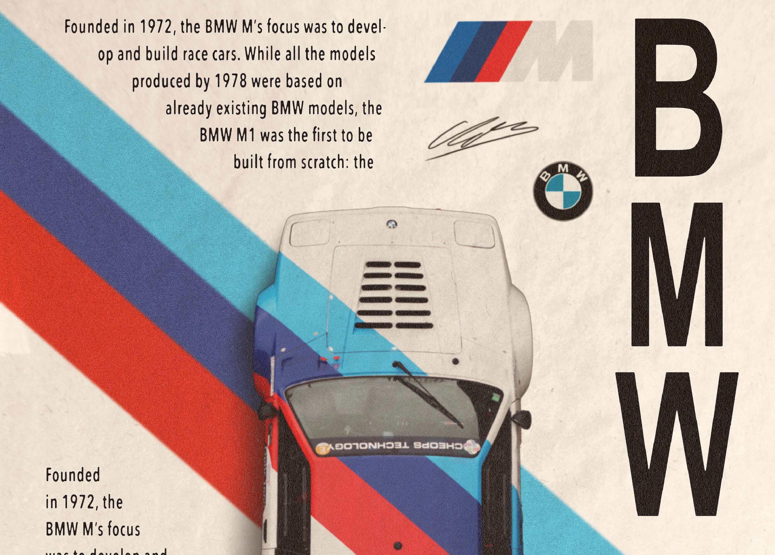 BMW M1 Vintage Poster BMW M1 Poster Vintage Car Poster Bmw M1 Art ...
