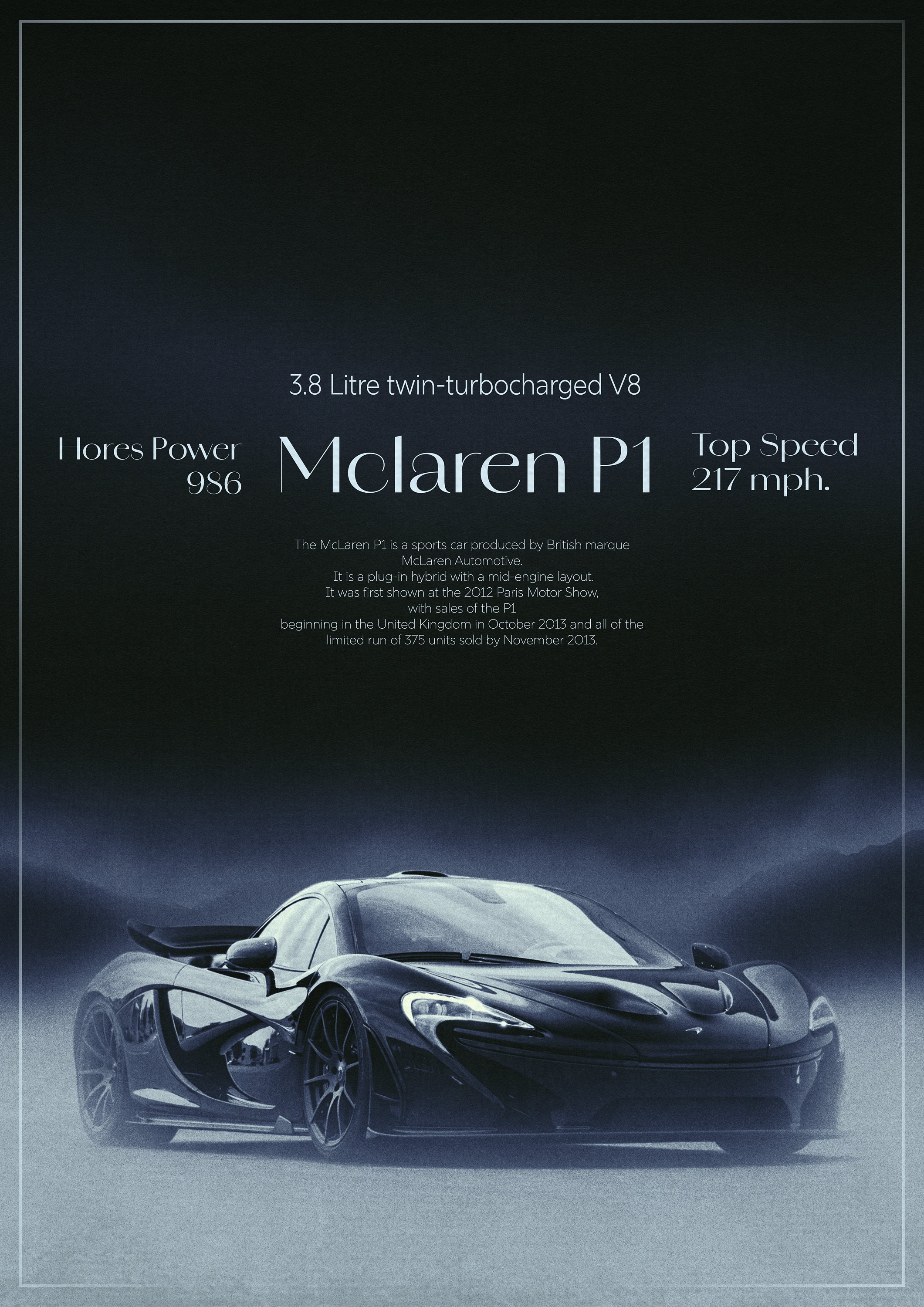 Mclaren P1 A3 Poster. High Quality Poster, Mclaren Poster, P1 Mclaren ...