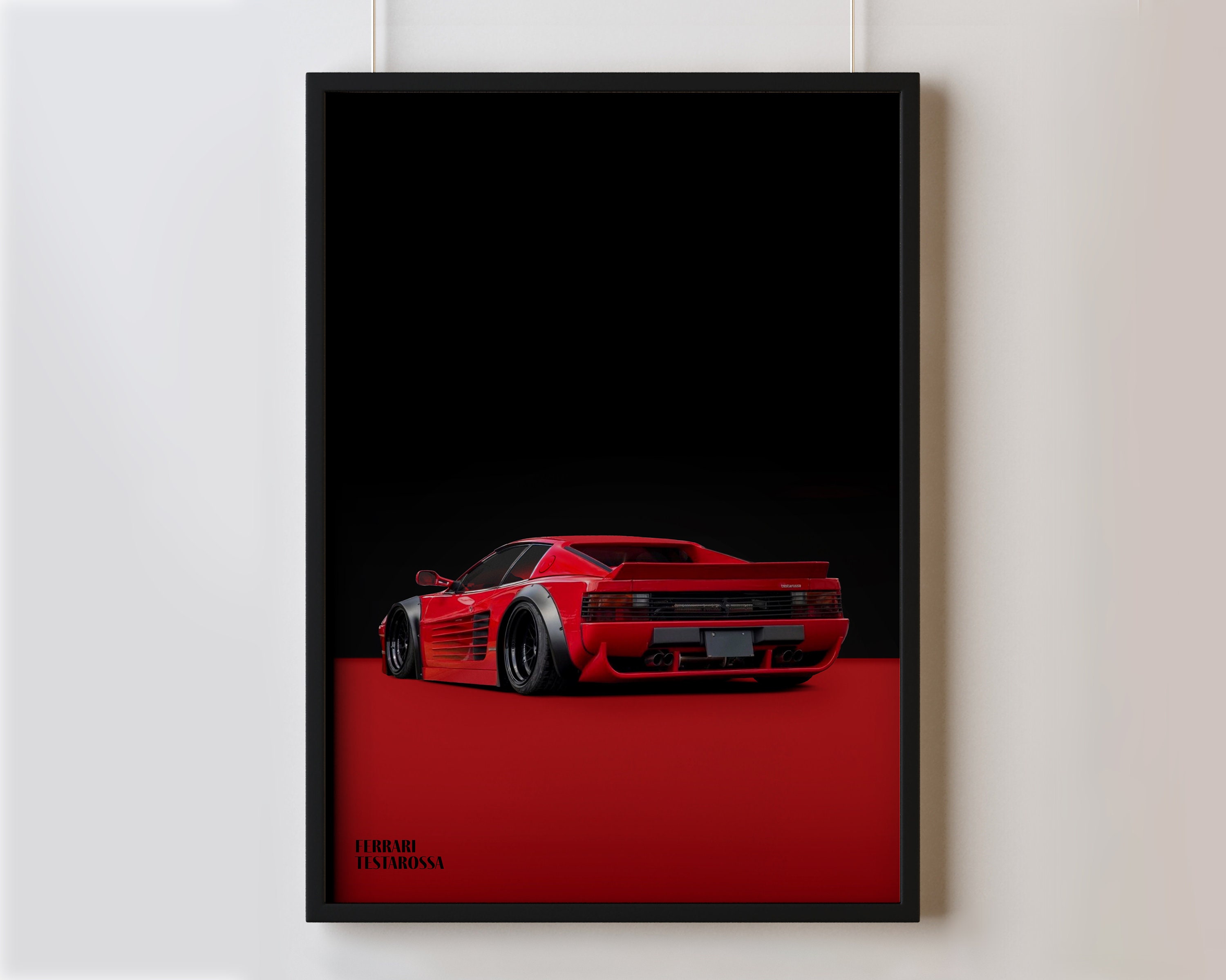 Ferrari Testarossa A3 Poster. , Red Ferrari Poster, Red Car Poster ...
