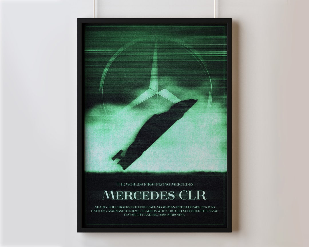 Mercedes CLR A3 Poster. High Quality Print, Green Car Poster, Car, Car ...