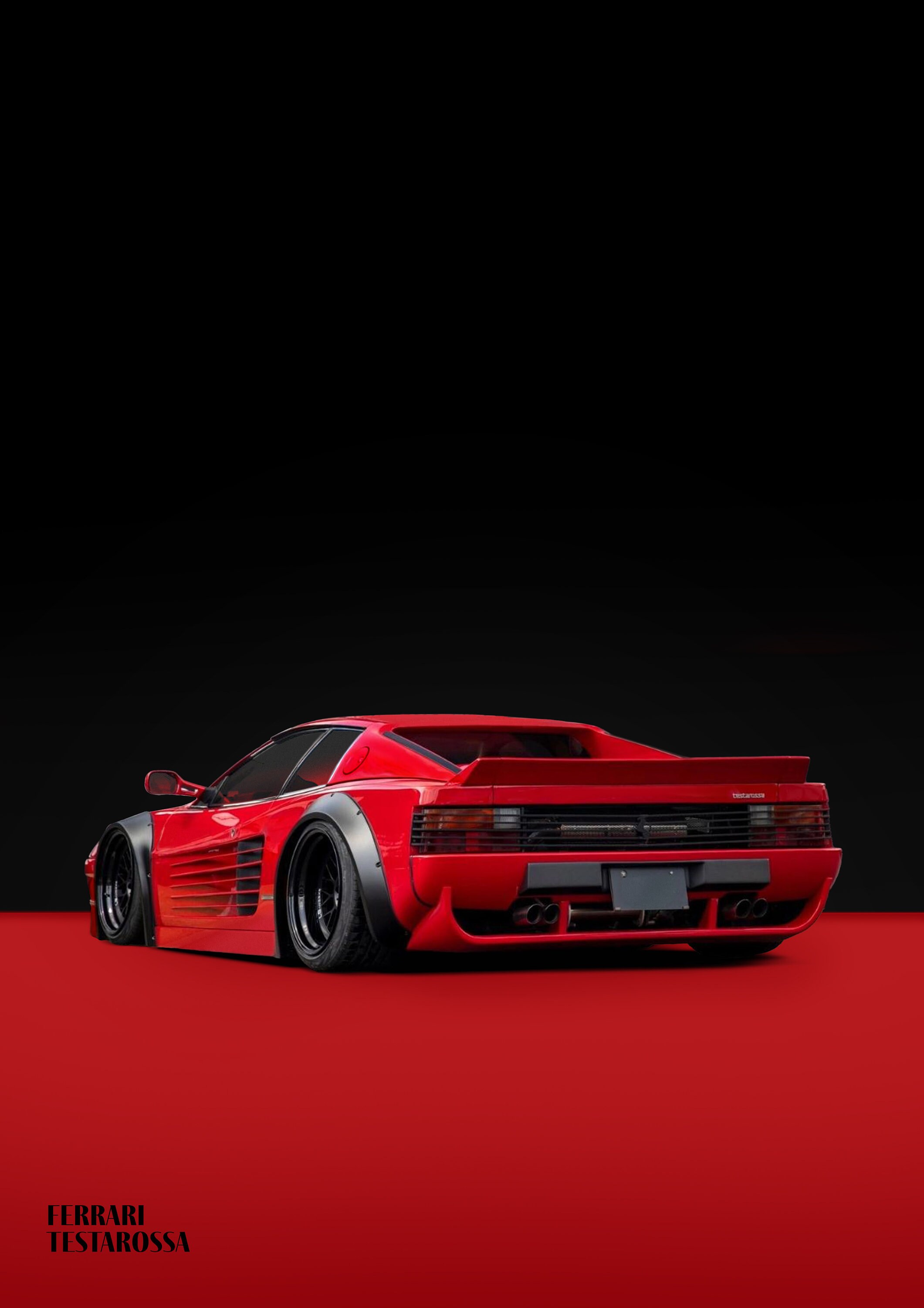 Ferrari Testarossa A3 Poster. , Red Ferrari Poster, Red Car Poster ...