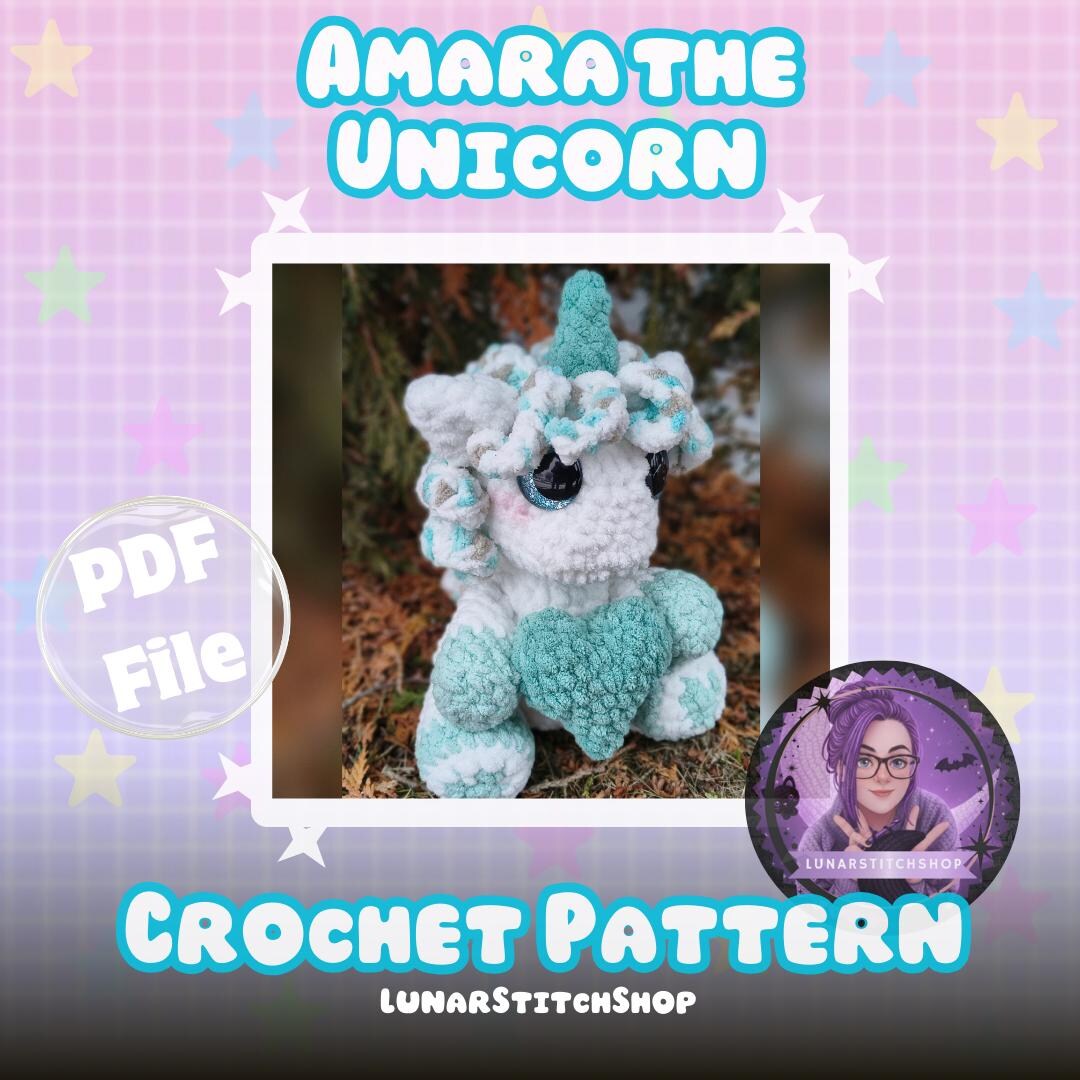 Amara the Unicorn Crochet Pattern! - Etsy