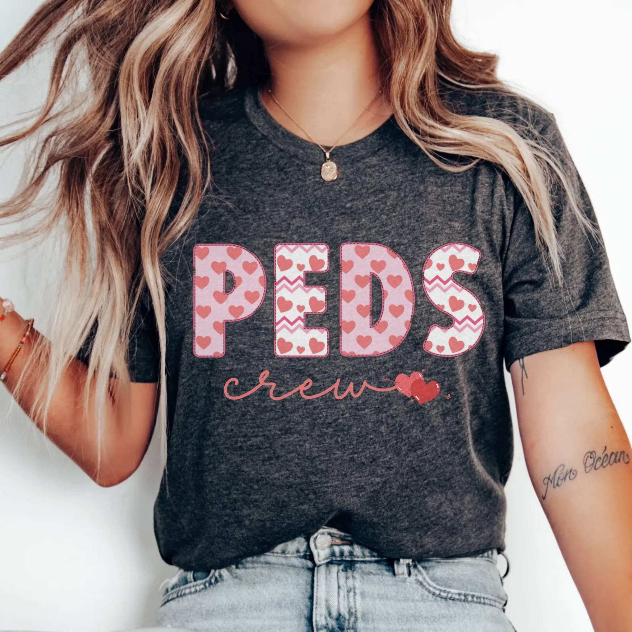 Pediatrics Valentines Shirt, Peds Nurse T-shirt, Valentines Day Peds Team Shirts, Valentine's ...