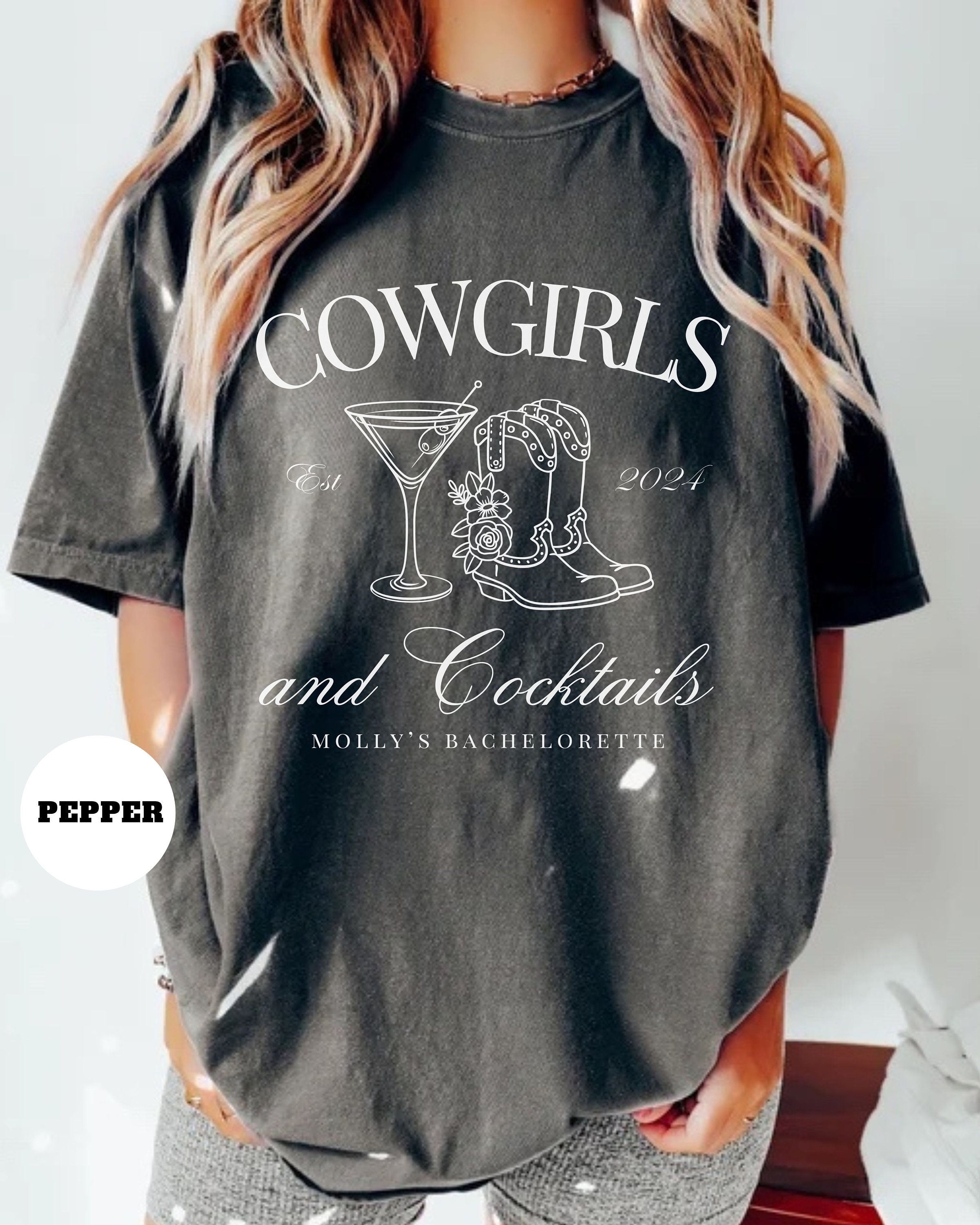 Custom Nashville Bachelorette Party Shirt, Cowgirls and Cocktails ...