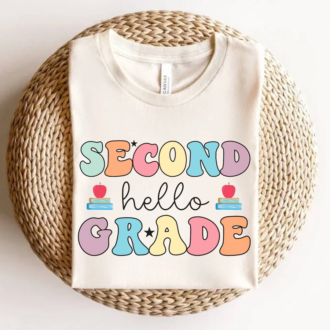 Second Grade Teacher Shirt, Hello 2nd Grade Teacher Shirt, 2nd Grade ...