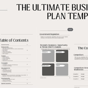 The Ultimate Business Plan Template - Etsy