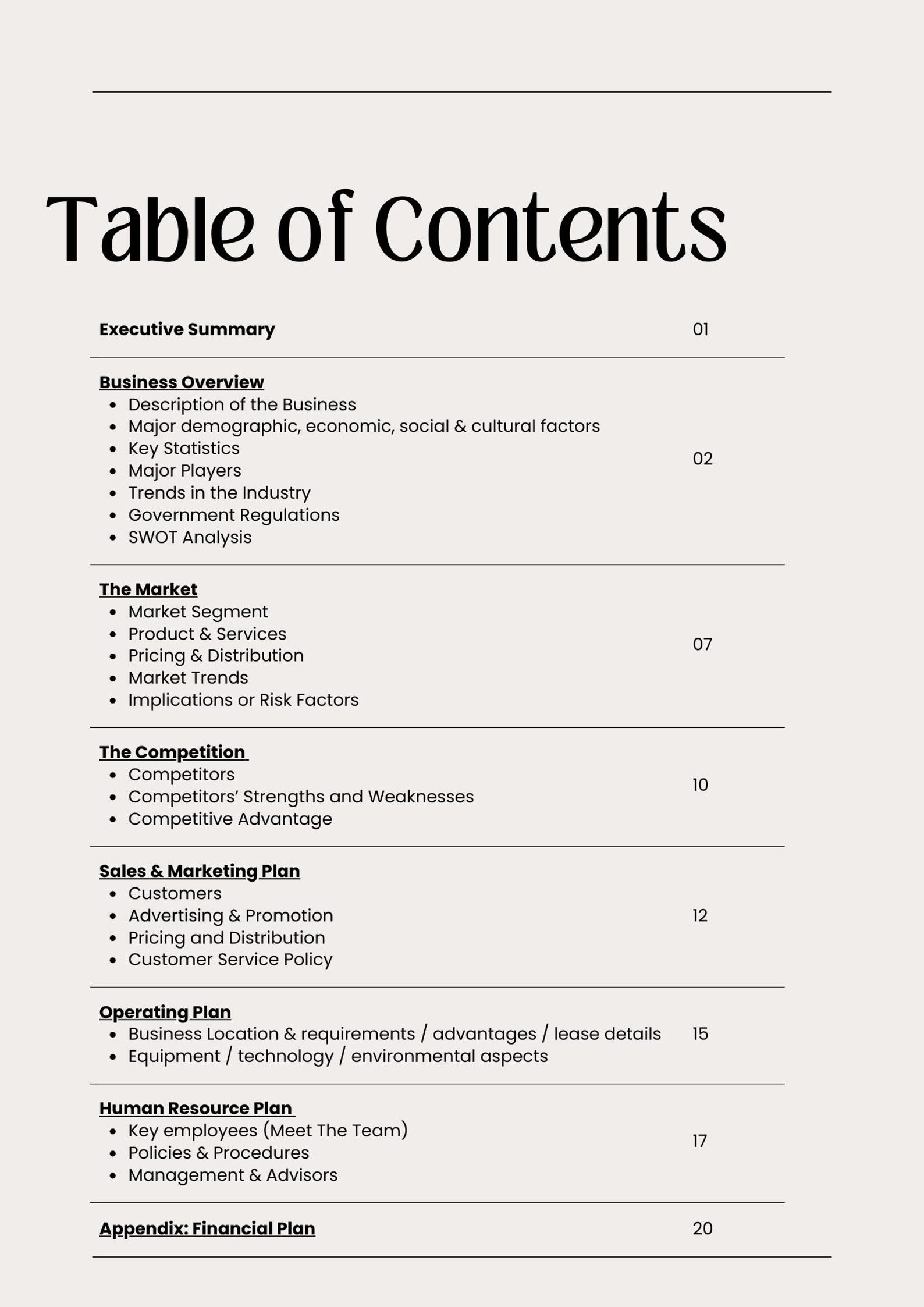 The Ultimate Business Plan Template - Etsy