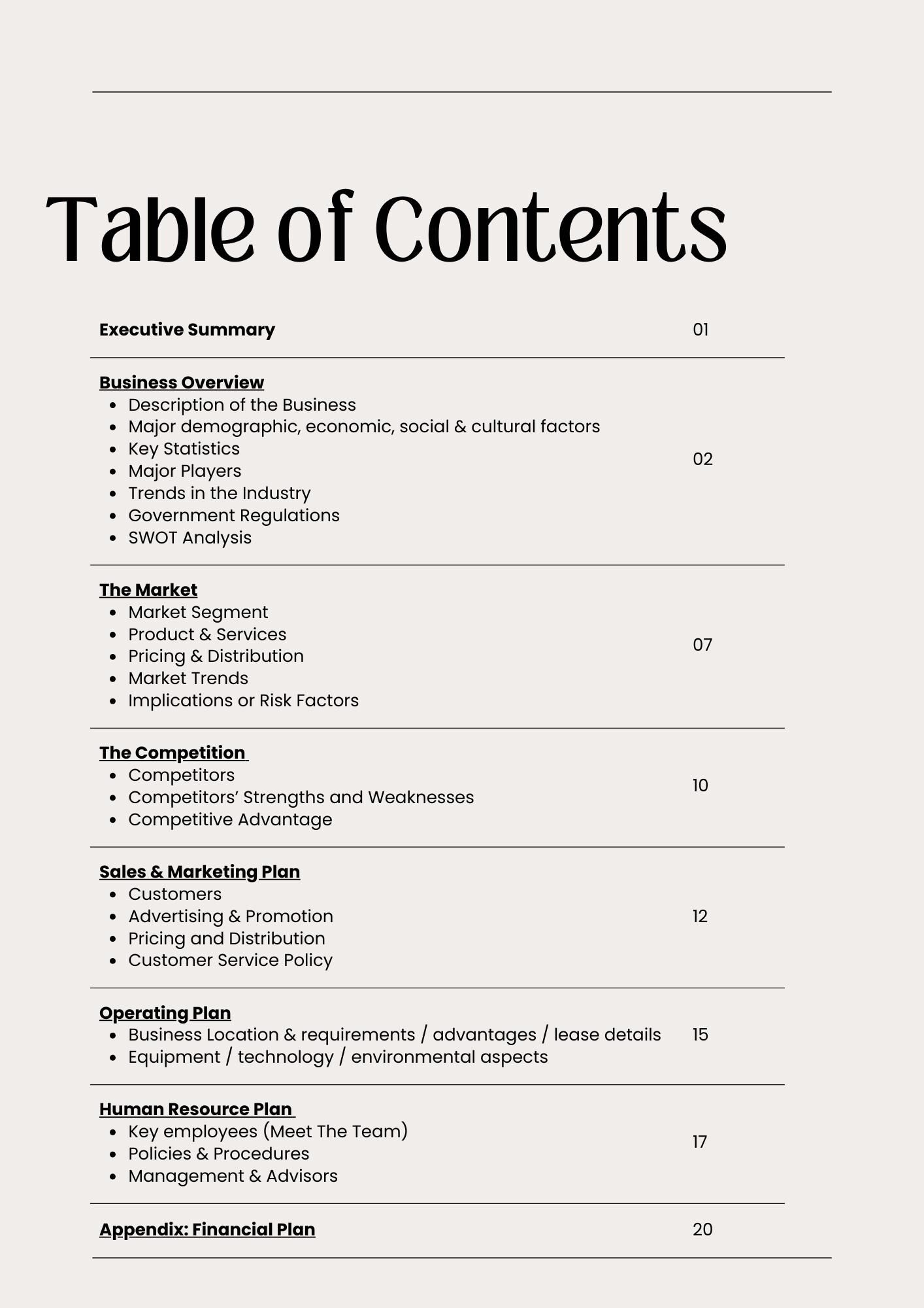 The Ultimate Business Plan Template - Etsy