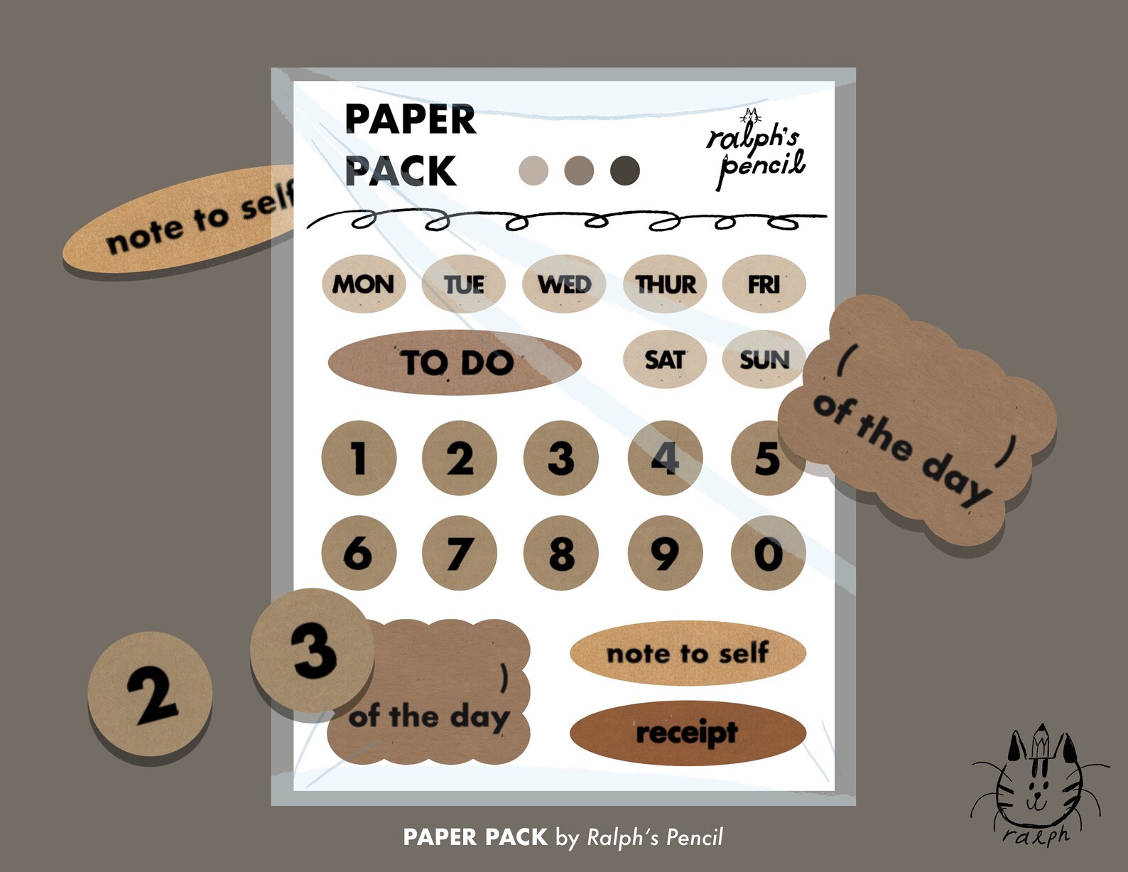 Paper Pack Digital Stickers - High-resolution Muji Style Aesthetic ...