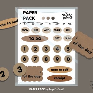 Paper Pack Digital Stickers - High-resolution Muji Style Aesthetic ...